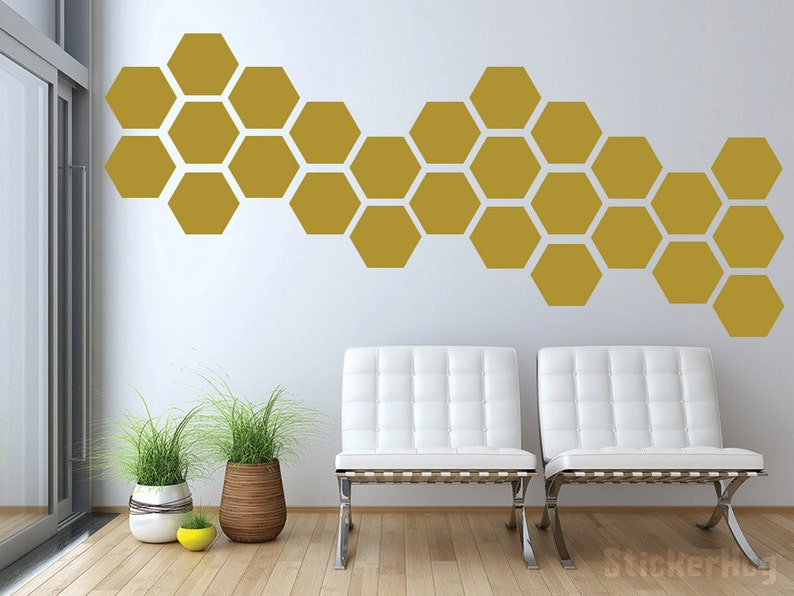 Honeycomb Pattern Mini Wall Decals Graphic Vinyl Sticker - Etsy