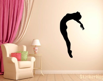 Leaping Dancer Wall Decal Vinyl Sticker Dance Studio Bedroom | Etsy