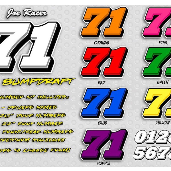 Vinyl Car Decal Numbers - Etsy
