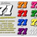 Race Car Numbers Decal Package Kit - Late Model, Street Stock - Etsy