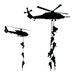 Military Helicopter Troopers Rappelling Wall Decal Vinyl Military ...