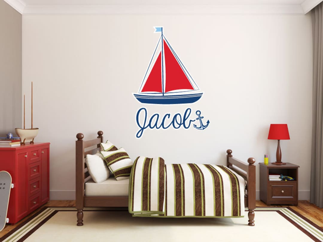 CUSTOM Name Wall Decal Vinyl Boys Room Sticker 54"x15" Home Decor - Etsy