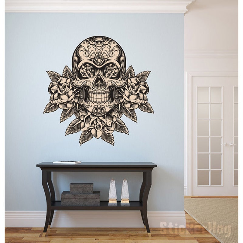 Skull Wall Decal - Etsy