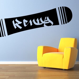 Snowboard Name Monogram Wall Decal Vinyl Graphics 69"x15" Home Decor - Etsy