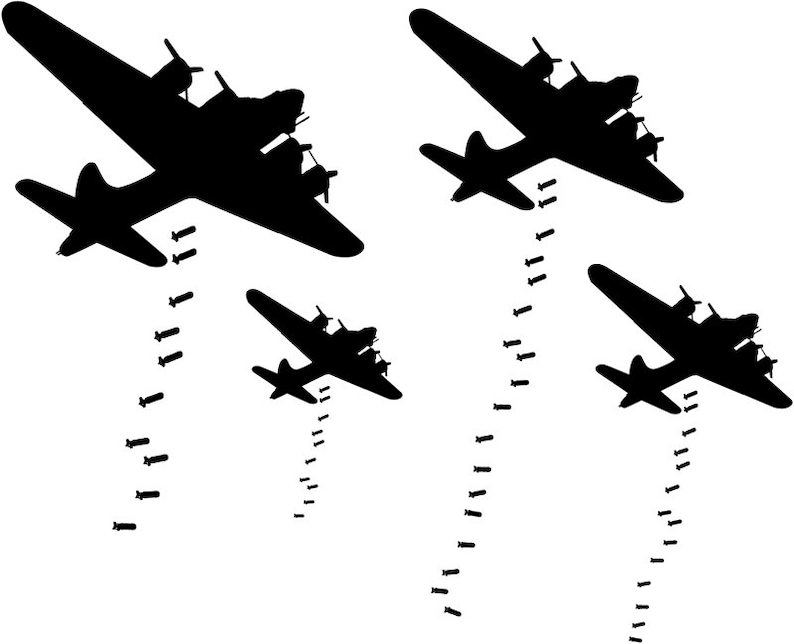 Bombs Away B-17 Bombers World War 2 Airplane Wall Decal Vinyl - Etsy
