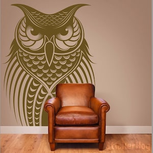 Stylized Owl Bird Vinyl Wall Decal Owls Home Decor 51x80" - Etsy
