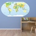 Political World Map Wall Decal Sticker World Country Atlas Vinyl Art 36 ...