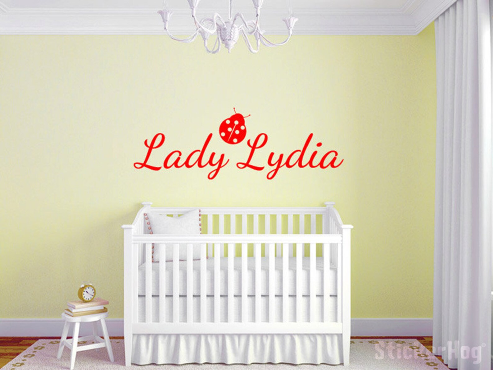 Personalized Ladybug Girls Name Monogram #1 Wall Decal Graphic Vinyl ...