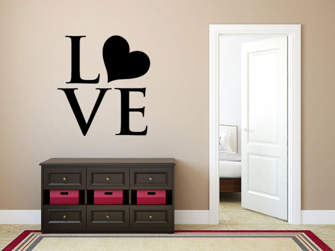 Wall Quotes Decal Wall Saying LOVE Wall Vinyl Decal | Etsy