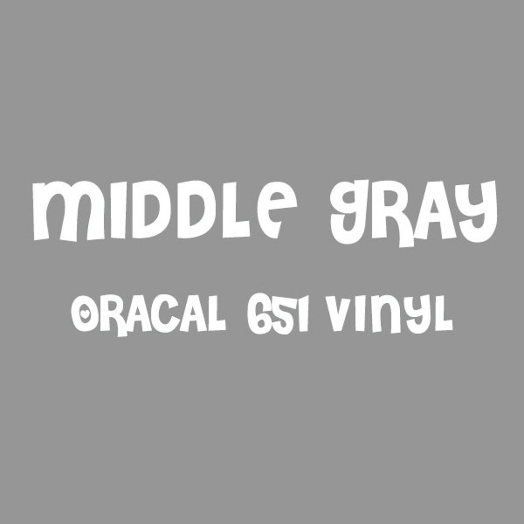 Oracal Middle Gray Adhesive Vinyl - 651 High Performance Vinyl - Etsy