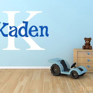 Boys and Girls Name Monogram #2 Bedroom Vinyl Wall Decal Graphics ...