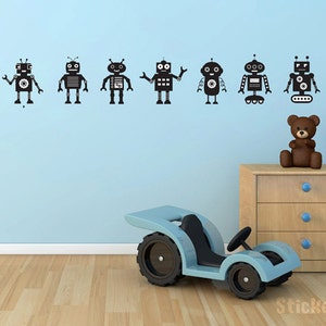 Friendly Robots Wall Decal Border for Home Decor - Etsy