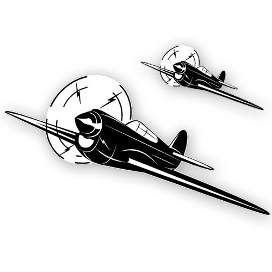Vintage World War 2 Airplane Wall Decal Vinyl Aviation Sticker - Etsy