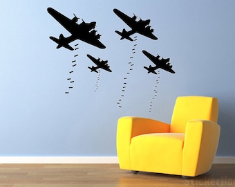 Bombs Away B-17 Bombers World War 2 Airplane Wall Decal Vinyl | Etsy