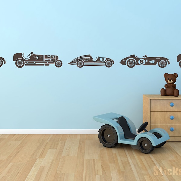 Race Car Wall Decals - Etsy