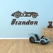 Vintage Race Car Number 8 Monogram Name Decal for Boys or - Etsy
