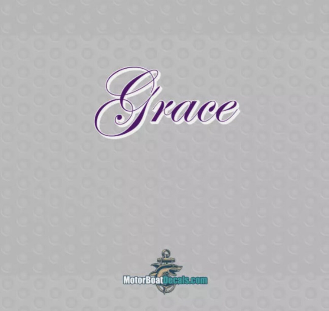 Grace 2C Boat Name Decals - Etsy