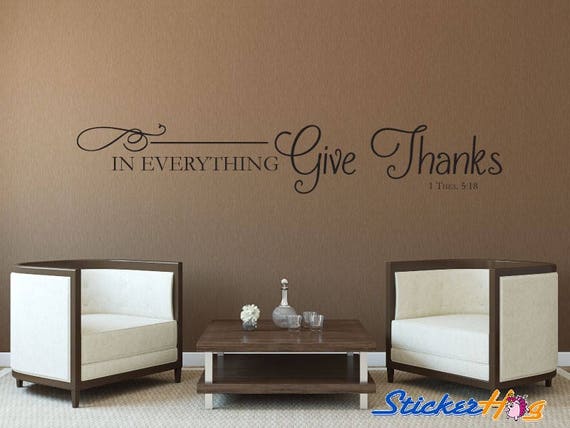 In Everything Give Thanks Wall Decal