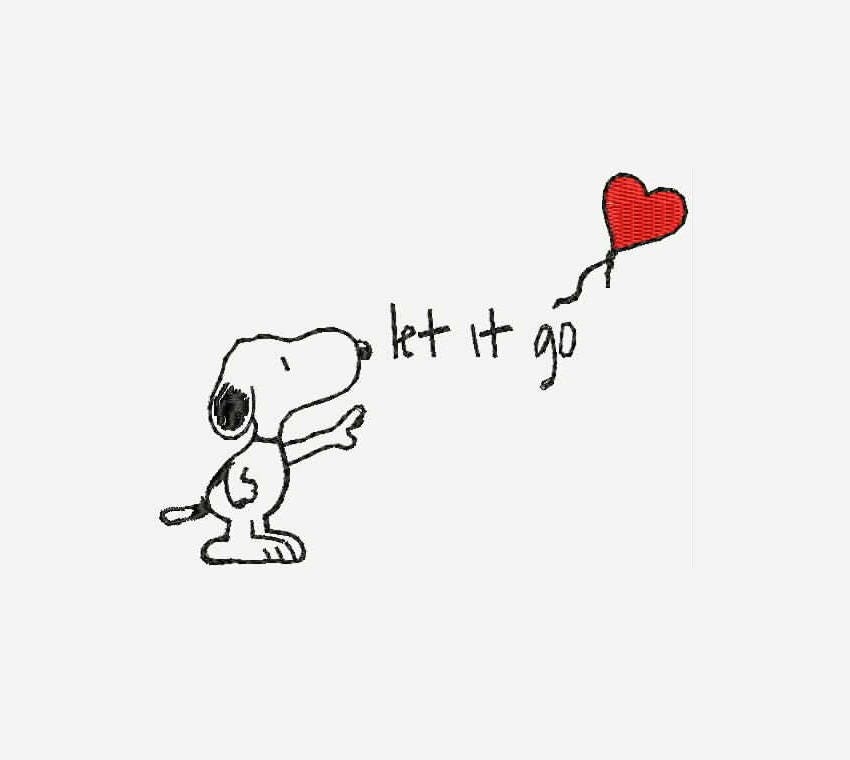 Snoopy Let It Go Disney Machine Embroidery Designs Instant | Etsy