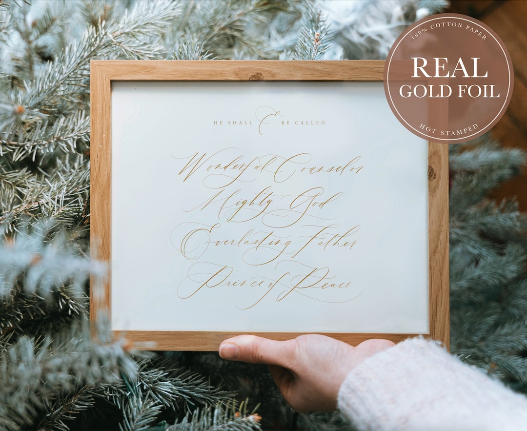 Foil Print Isaiah 8x10 Calligraphy Print, Real Foil Print, Gold Foil ...