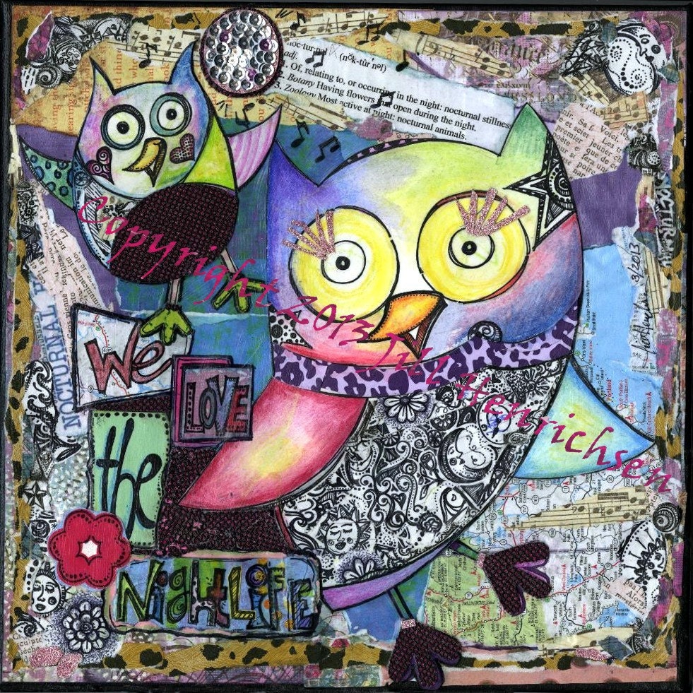We Love the Night Life/ 12x12 Print | Etsy