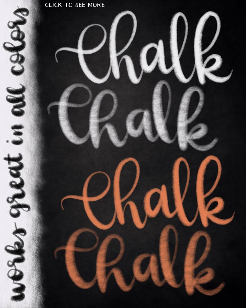 5 Chalk Lettering Procreate Brushes - Etsy