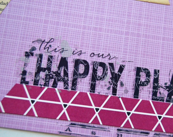 Premade Single Scrapbook Page 12x12 Layout Called "this is Our Happy ...