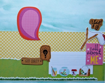 All About Me Scrapbook Page - Etsy