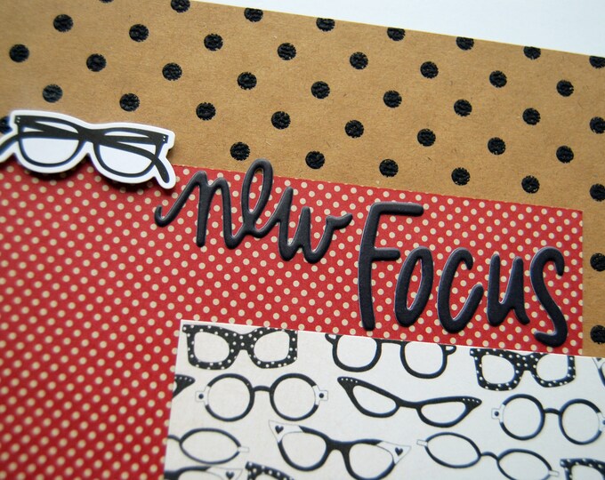 Premade Single Scrapbook 12x12 Page Layout Called "new Focus" New ...