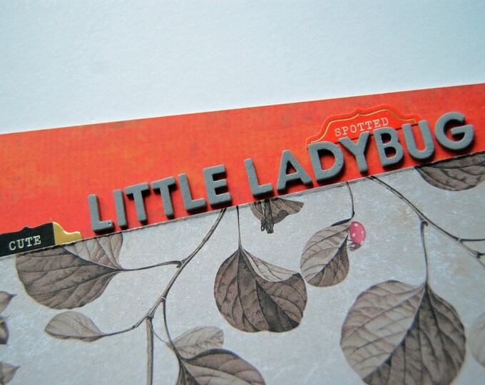 Premade Single Scrapbook 12x12 Page Layout Called "little Ladybug ...