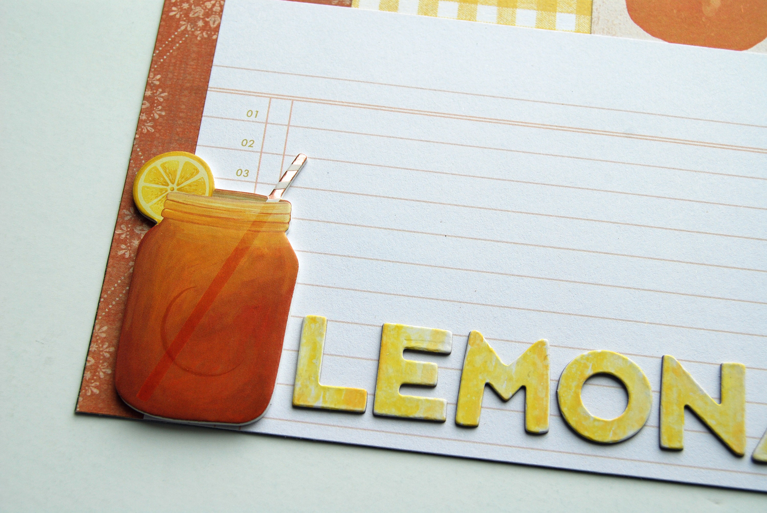 Premade Single 12x12 Scrapbook Page Layout Called lemonade Smile for ...