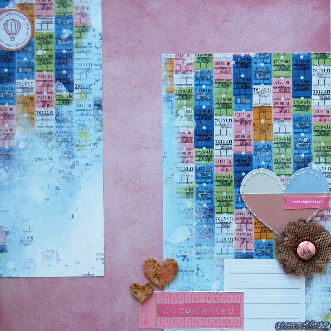 Premade Single Scrapbook Page 12x12 Layout Called "documented" Around ...