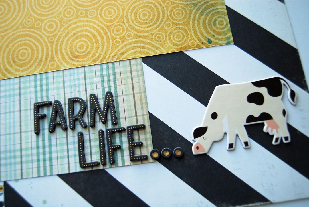 Premade Double Scrapbook Page 12x24 Layout Called "farm Life" These Are ...