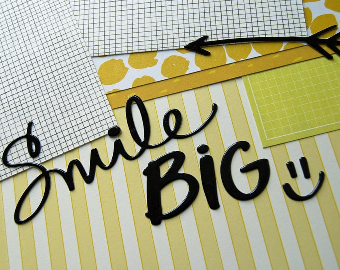 Premade Single Scrapbook Page 12x12 Layout Called smile Big Cheesy ...