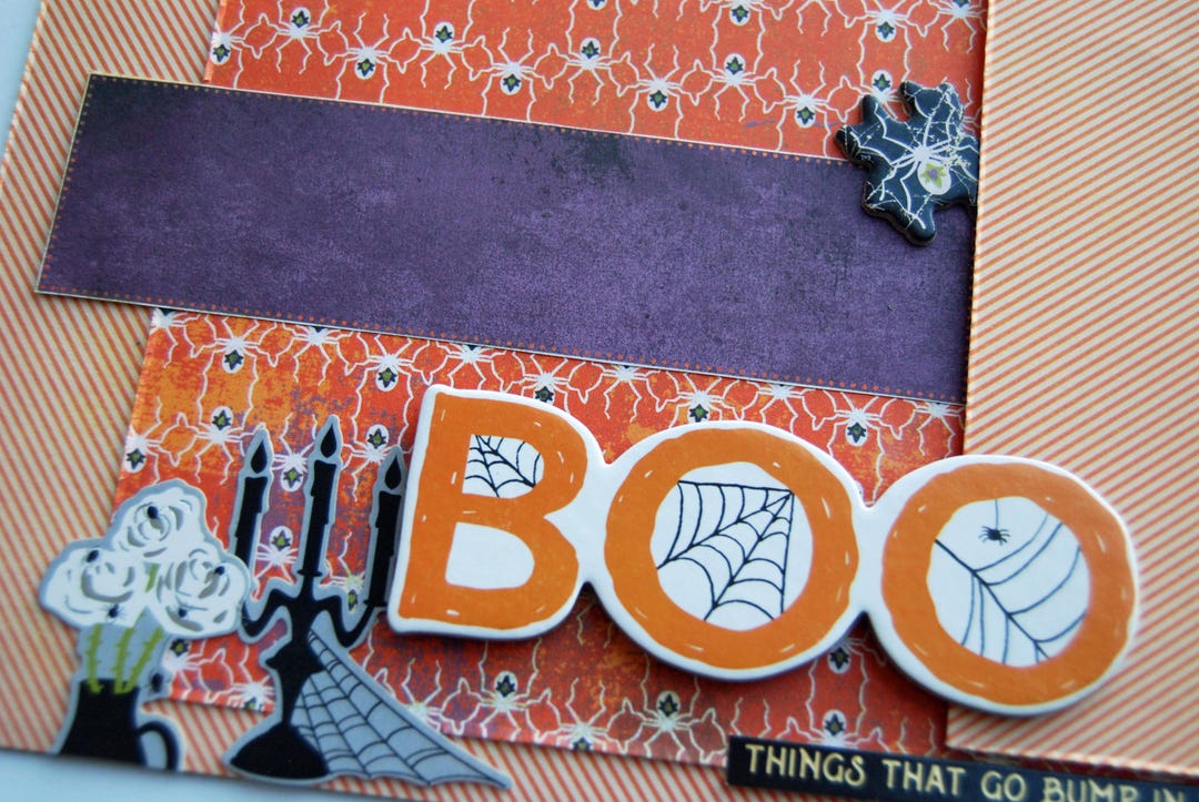 Premade Single Scrapbook Page 12x12 Layout Called "boo Crew" Things ...