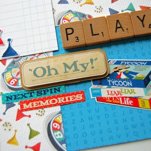 Premade Double Scrapbook 12x24 Page Layout Called "family Fun Game ...