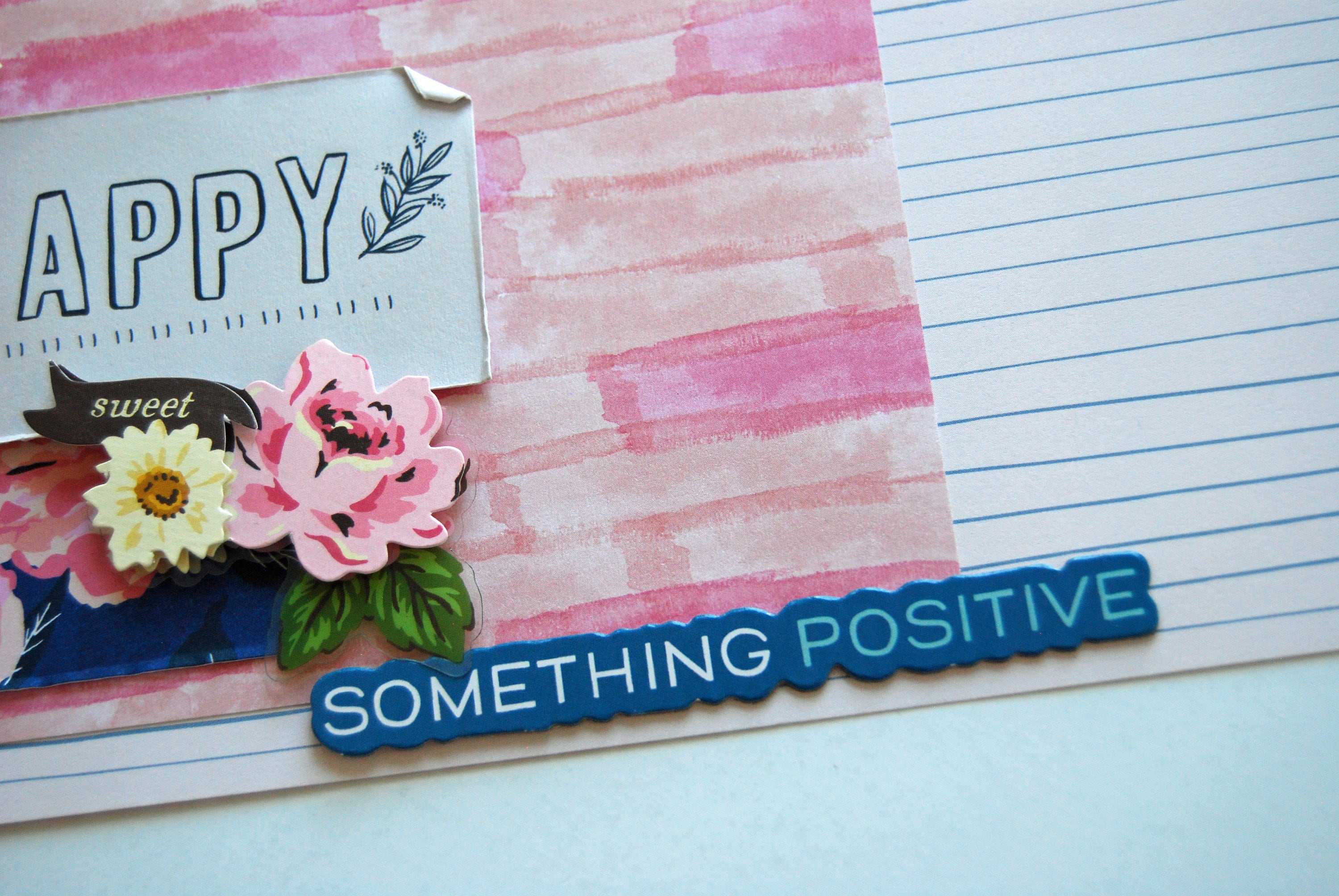 Premade Single Scrapbook Page 12x12 Layout Called something Positive ...