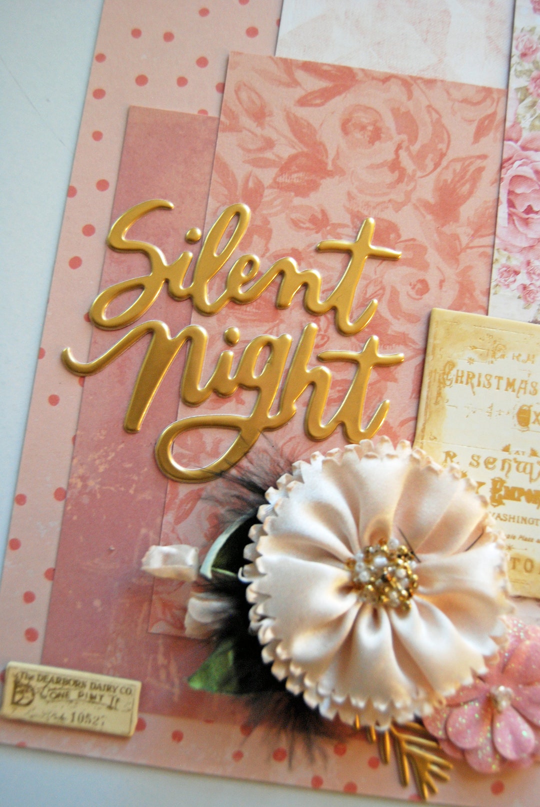 Premade Single Scrapbook Page 12x12 Layout Called "silent Night ...