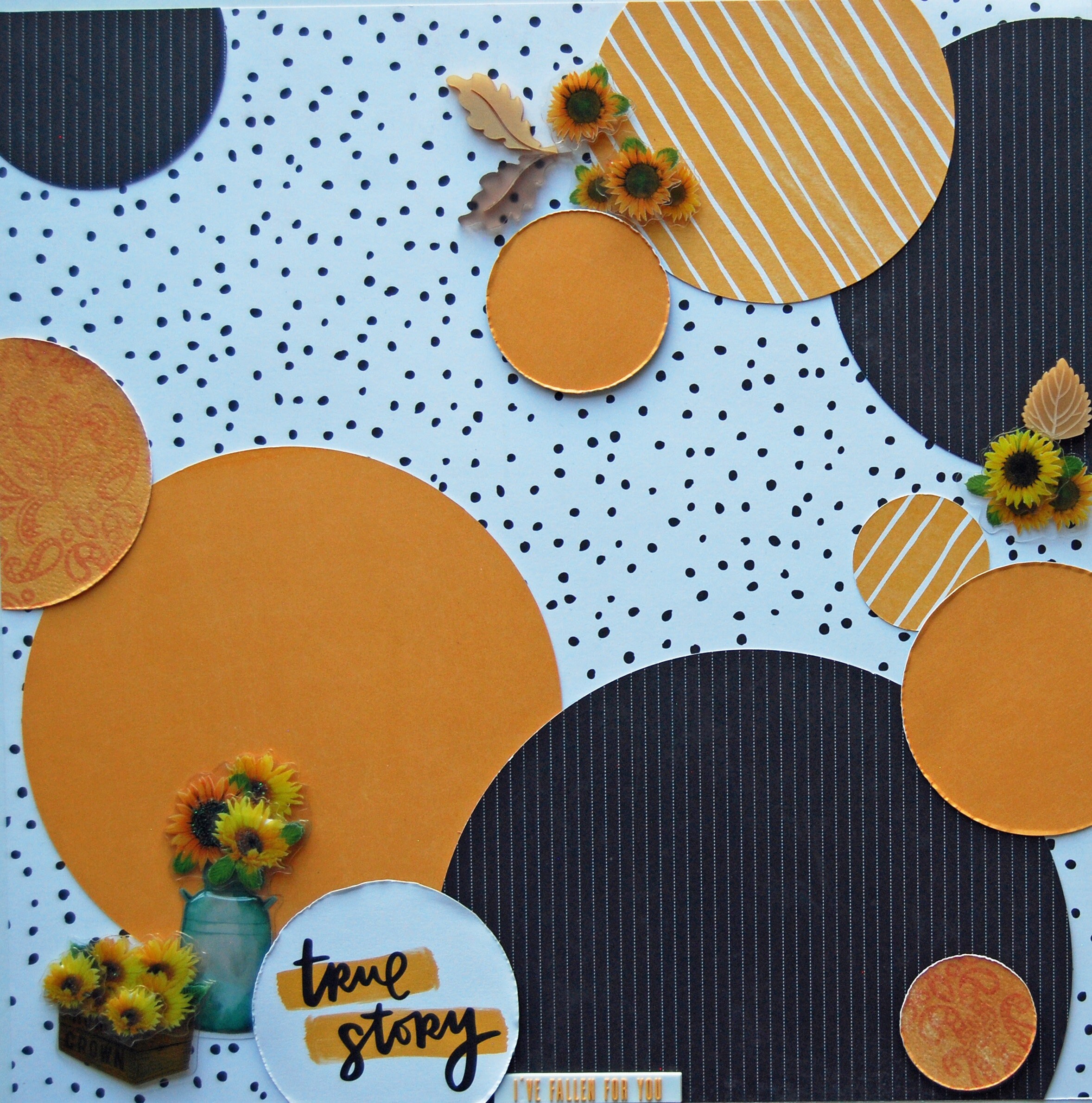 Scrapbook Single Page Premade 12x12 Scrapbook Layout Called - Etsy