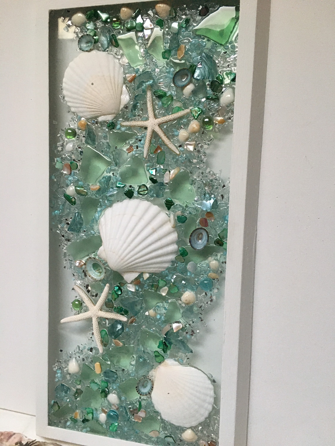 Seafoam Green Seashell Window Art/pastel Wall Art/seashell - Etsy