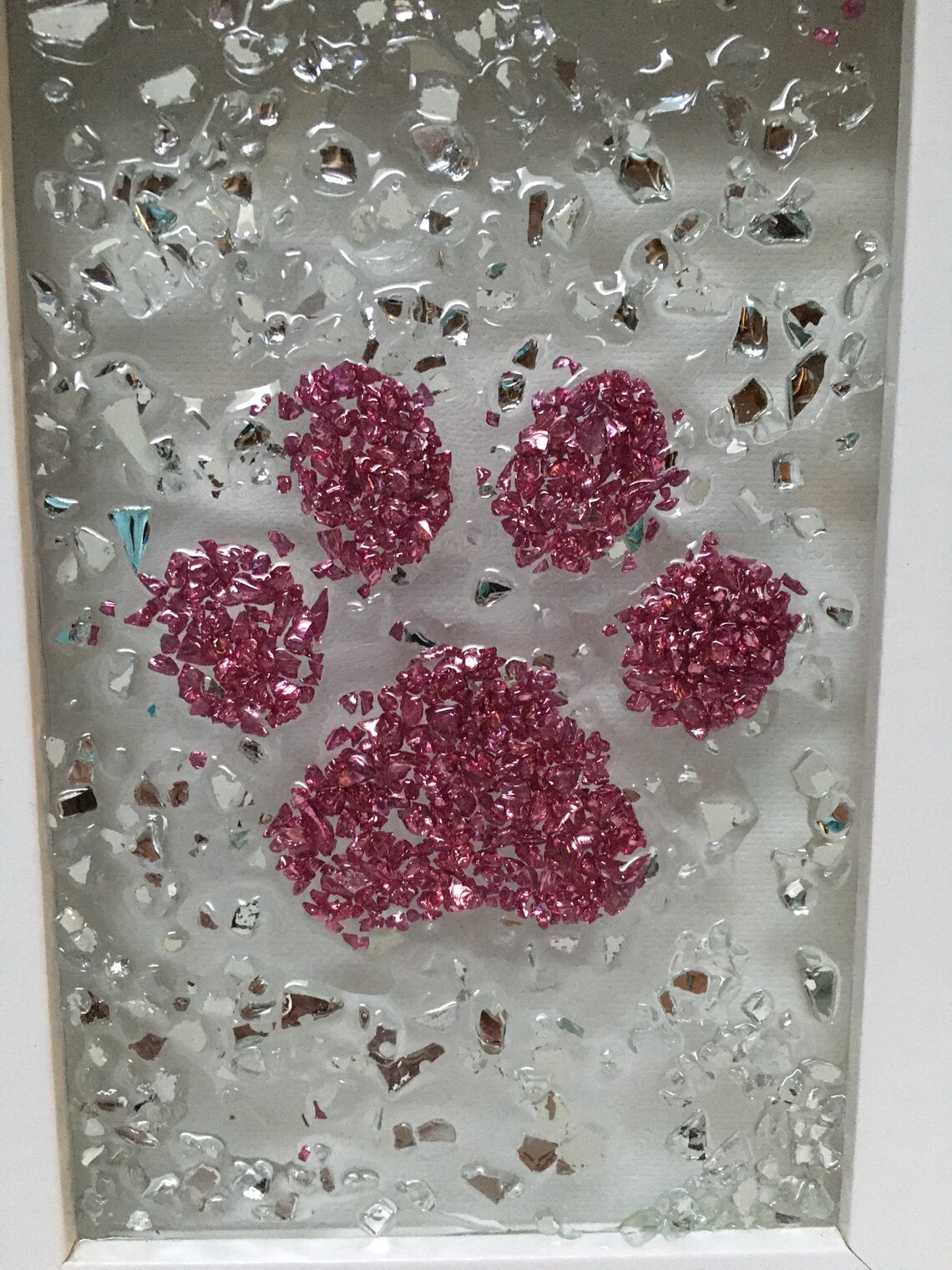 Pink Paw Print Animal Lover Window Dog Paw Window Resin - Etsy