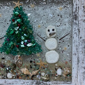 Sea Biscuit Snowman/coastal Christmas Snowman/snowman Glass Art/snowman ...