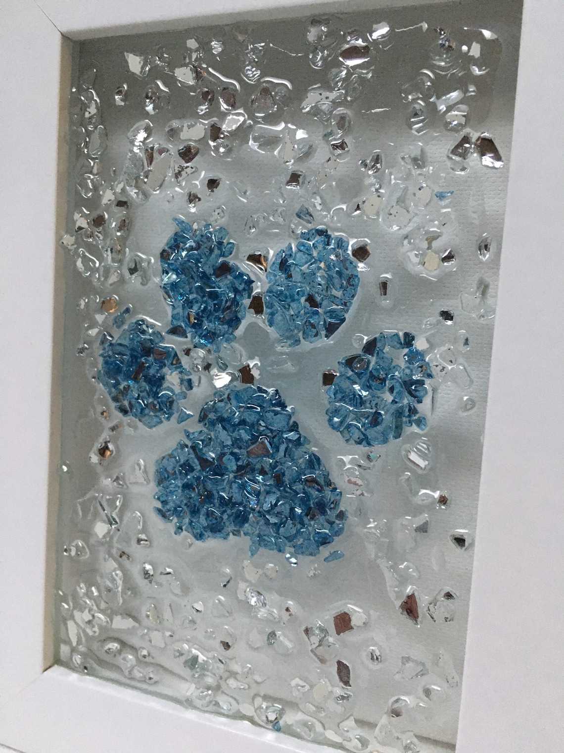 Dog Paw Print Blue Pet Print Blue Dog Print Pet Print - Etsy