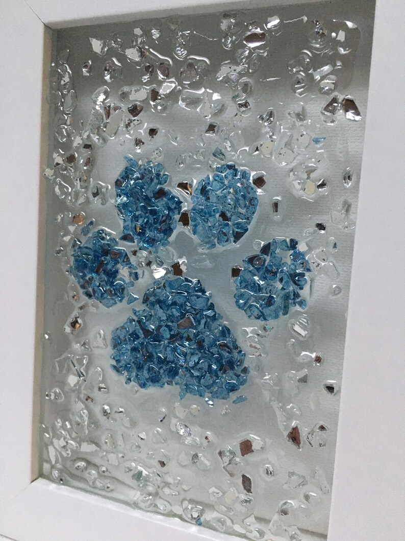 Dog Paw Print Blue Pet Print Blue Dog Print Pet Print - Etsy