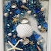 Ocean Blue Wall Art/ocean Seashell Window/seashell Decor/beach Glass ...