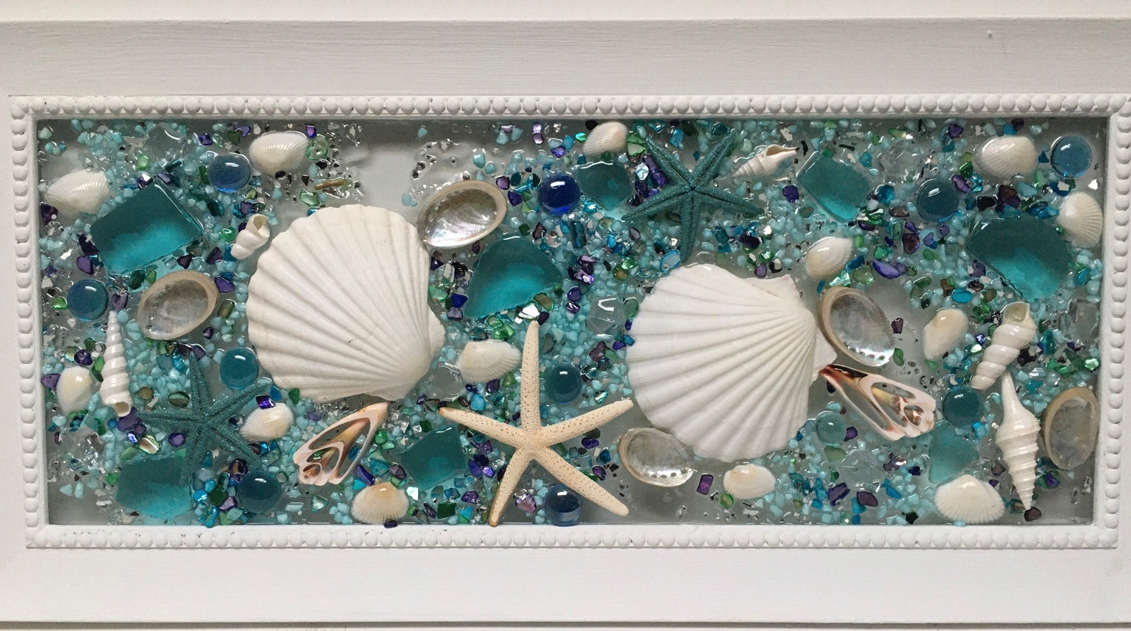 Seashell Decor/seaglass Wallart/beach Wall Art/coastal - Etsy