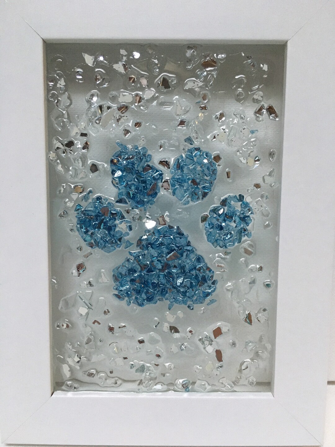 Dog Paw Print, Blue Pet Print, Blue Dog Print, Pet Print Window, Dog ...