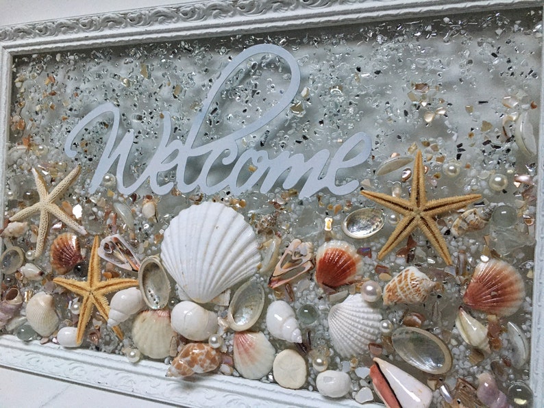 Beach Welcome Window/transom Art/beach Welcome Sign/wedding - Etsy
