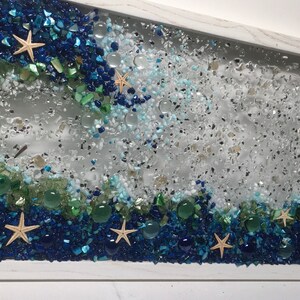 Deep Blue Ocean Wave/sea Glass Wave Window/sea Glass Window/coastal ...