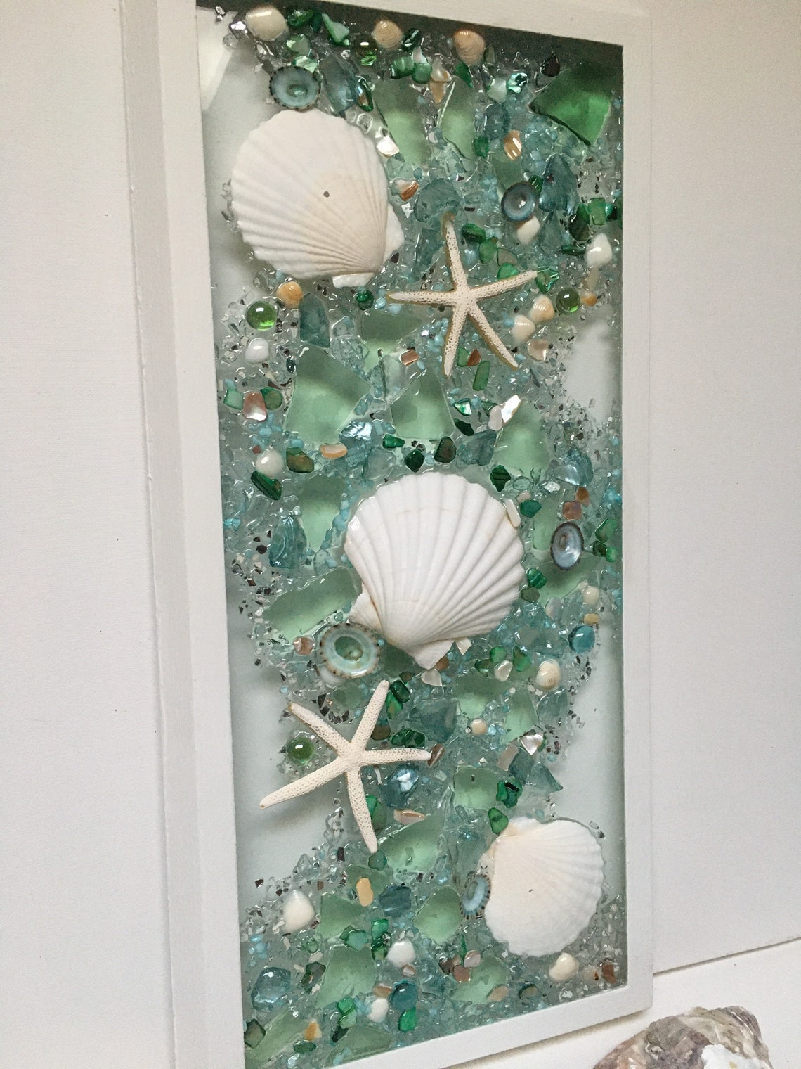 Seafoam Green Seashell Window Art/pastel Wall Art/seashell - Etsy